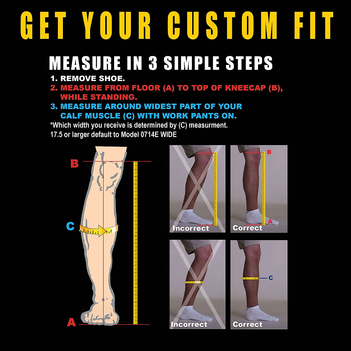 ProKnee 0714 Custom Fit Knee Pads with 1 Inch Foam - Professional Heavy Duty Knee Pads for Flooring, Tiling and Construction - 21"