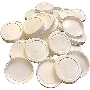 White Round Plastic End Caps for Kraft Mailing Tubes - Protective End Caps for Shipping Tubes - 2.5 Inch Diameter Pack of 25