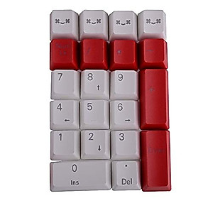 Keycap PBT Backlit Keycaps Cherry MX Key Caps for 104/108 Backlit Mechanical Gaming Keyboard Numeric Keyset Keycap Set (Color : White)