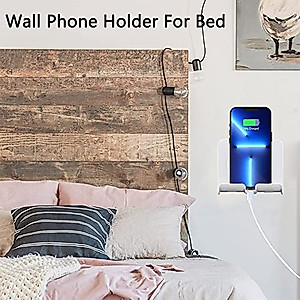 Upgraded Shower Phone Holder Tablet Wall Mount Phone Holder Removable,Self-Adhesive Mobile Cell Phone iPad Holder for Bed Bathroom Kitchen, Compatible with iPad iPhone Samsung Galaxy Tablet Switch
