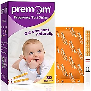 Premom Pregnancy Test Strips- 30 Pack Early Detection Pregnancy Test Kit Powered by Premom Ovulation Predictor iOS and Android APP
