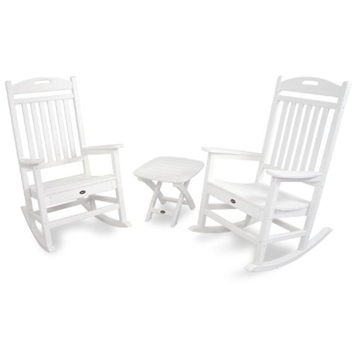 Trex Outdoor Furniture by Polywood TXR100CW Yacht Club Rocking Chair Rocker, Classic White
