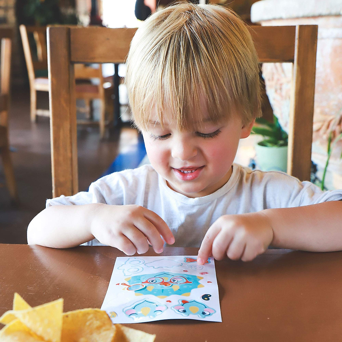 Gooji DIY Make Your Own Stickers for Kids, 60 Sheets Over 1,200 Stickers, 20 Funny Characters and Animals, Customizable Faces with Accessories, Reusable for Party Favors or Arts and Crafts Projects