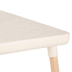 B. BX1865C1Z Spaces Set – 1 Craft Table & 2 Chairs – Natural Wooden Legs – Furniture for Kids – Ivory – 3 Years