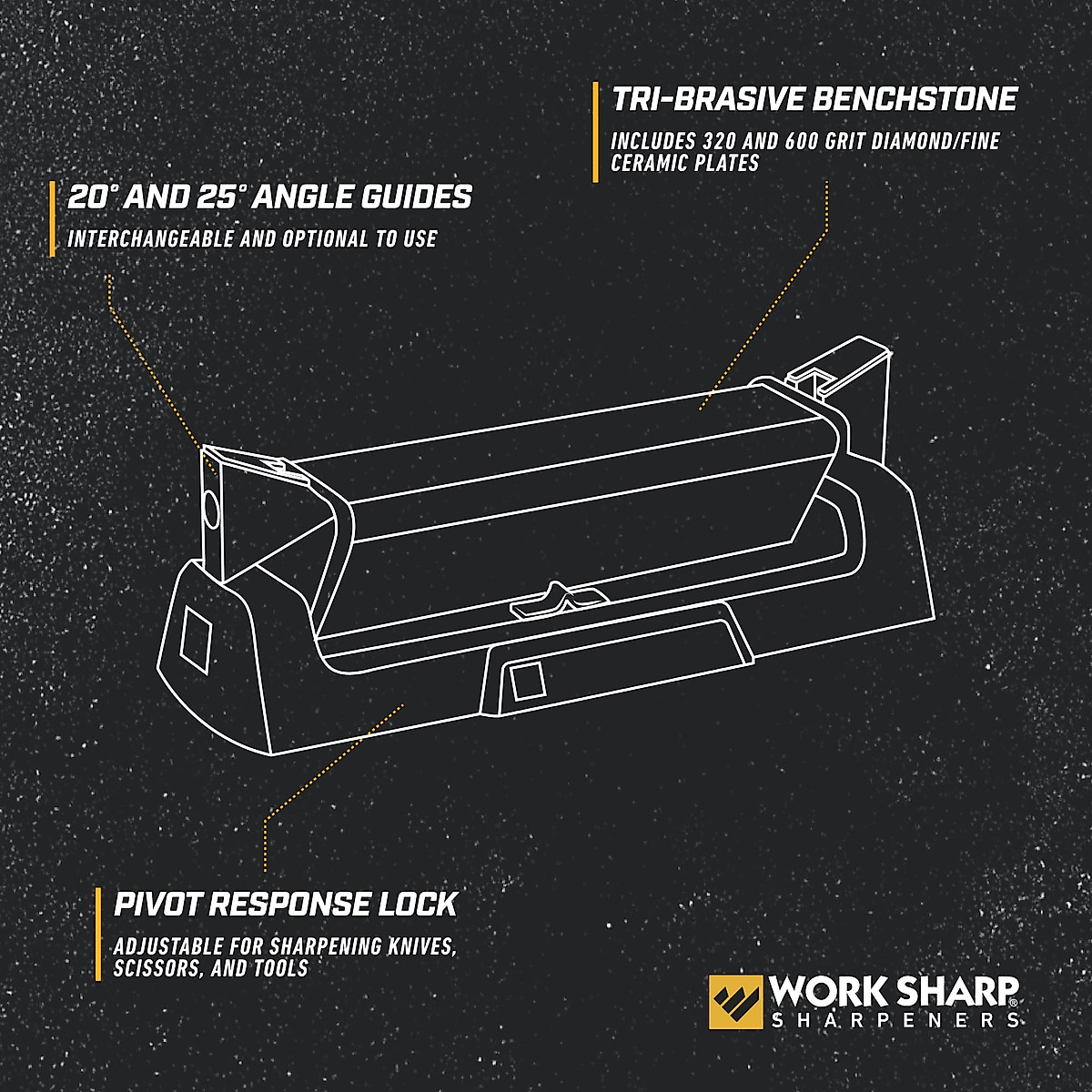 Work Sharp WSBCHBSS Benchstone Knife Sharpener Black