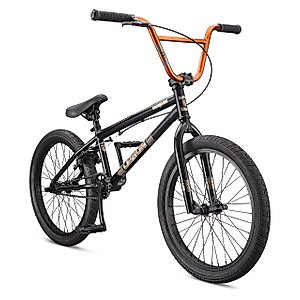 Mongoose Legion L10 Kids Freestyle Sidewalk BMX Bike, Beginner Riders, Boys and Girls, 20-inch Wheels, Hi-Ten Steel Frame, Micro Drive 25x9T BMX Gearing, Black