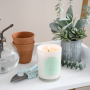 Beautifully Balanced Scented Lidded Glass Soy Candle, Balance + Bliss, 9.3 oz.