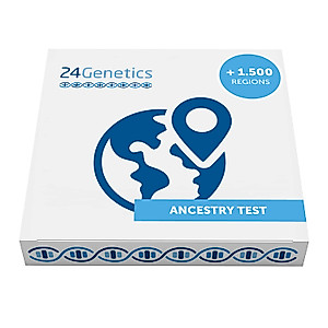 24Genetics - 6 in 1 DNA Test: Health, Nutrigenetics, Sport, Skin Care, Pharmacogenetics and Ancestry - Complete Genetic Test - Get All Our Reports at The Best Price
