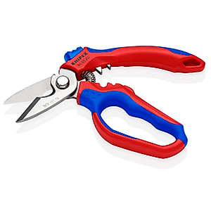 KNIPEX Tools Stainless steel 95 05 20 US Angled Electricians' Shears, 6-1/4", Red/Blue