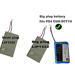 3.7v 1800mAh Battery for PS4 Controller Battery Replacement LIP1522 1000mAh Bateries Pack (CUH-ZCT1U Battery for PS4 V1-3)
