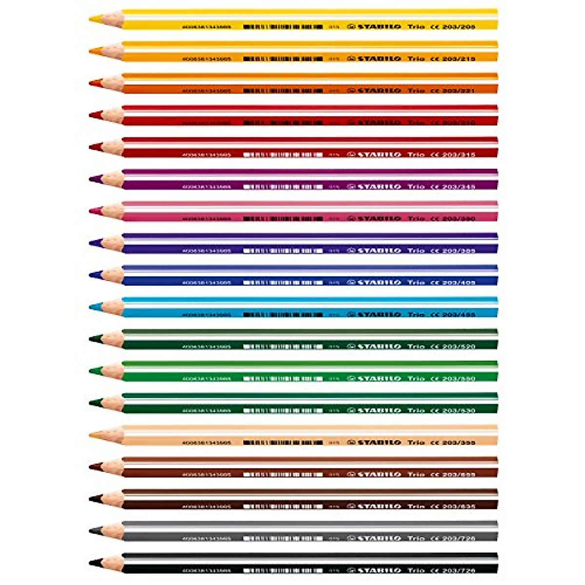 Stabilo Trio Thick Pencil , Set of 18 , Multicolored (022509)