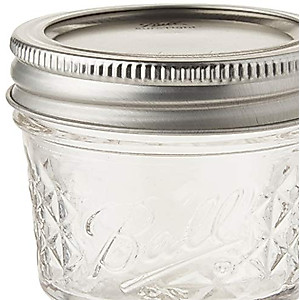 Ball Tota 4-Ounce Quilted Crystal Jelly Lids and Bands, Set of 12-2 Pack (Total 24 Jars), 24-pack, Clear