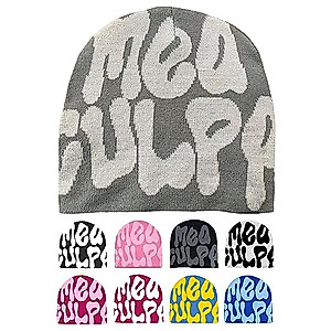 HAILTH Y2K Women's Beanies Wool Acrylic Knitted Hat Women Hats Beanie Wireless Winter Knit Hat Warm Knitted Cap Casual Skullies Outdoor