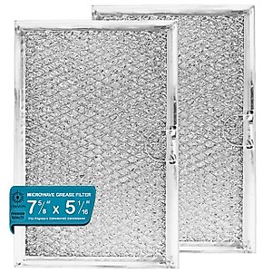 Frigidaire 5304464105, 5304509444, 5304478913 Microwave Grease Filter 5-1/16 x 7-5/8 x 1/8 Inches (Packed in Box) (2-Pack)