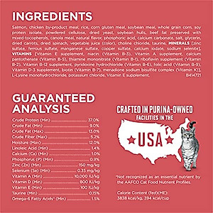 Purina ONE Natural Low Fat, Indoor Dry Weight Control High Protein Cat Food Plus Indoor Advantage with Real Salmon - 16 lb. Bag
