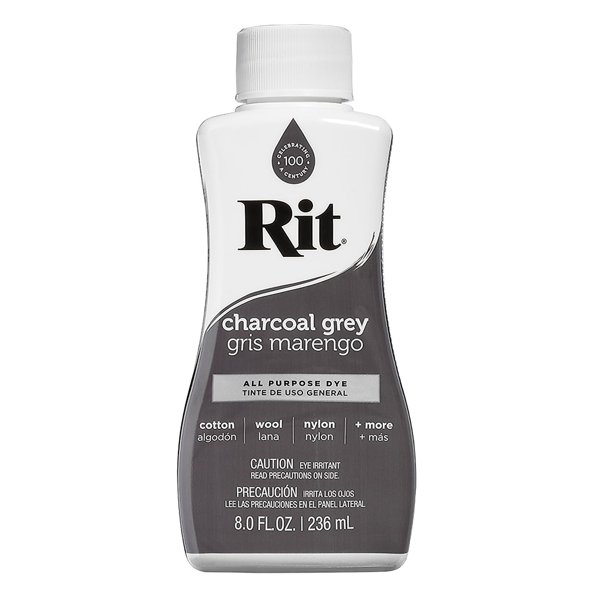 Rit All-Purpose Liquid Dye, Charcoal Grey , 8 oz