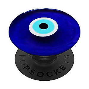 Blue Eye Protection Charm Design Spiritual Nazar Theme PopSockets PopGrip: Swappable Grip for Phones & Tablets