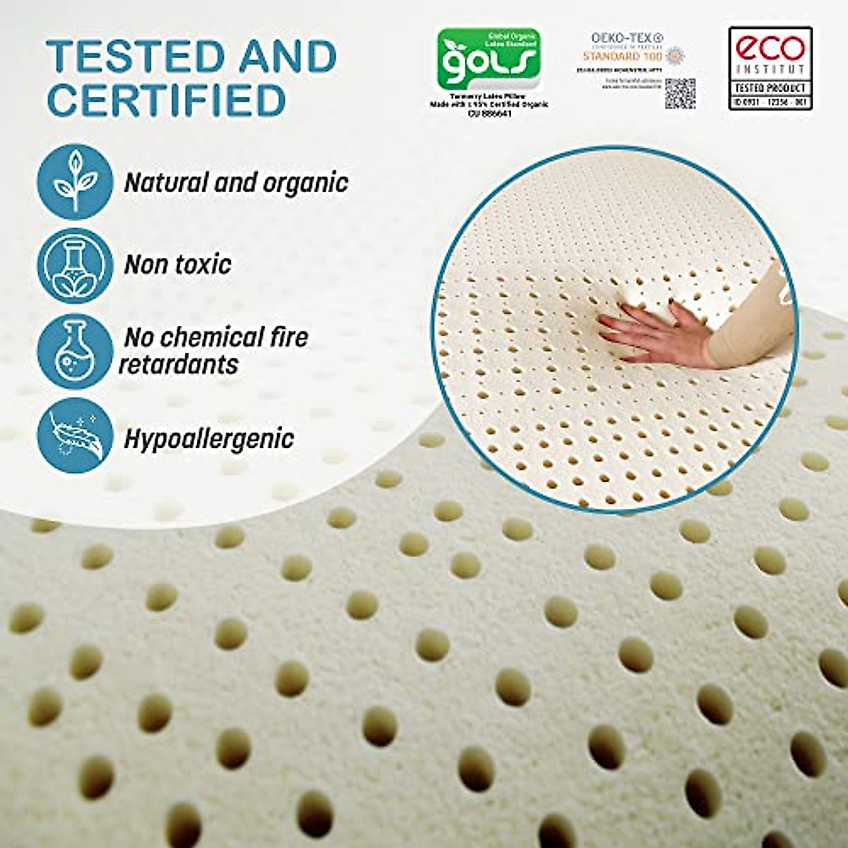 Latex Mattress Topper (Queen / 2 inch/Firm)