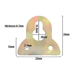 eMagTech 100Pcs Photo Frame Hanging Plate Mirror Picture Holders Metal Hidden Mirror Clip Holders Accessories for Slotted Mirrors Glass Panels Picture Frames