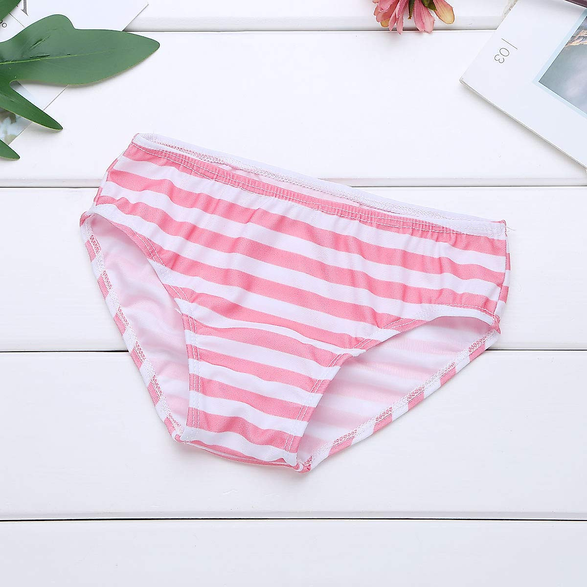 FEESHOW Kids Baby Girls Two Piece Rash Guard Swimsuit Flamingo Printed Shirt Top with Bottom UPF 50+ Sun Protection Swimwear Lake Blue&Pink 18-24 Months