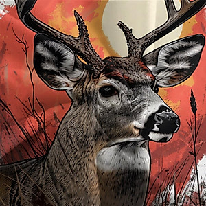 ERGTT Deer Comforter Covers Quilt Cover Duvet Cover for Boys Girls 3D Printed Animals Soft Microfiber Bedding Set with Zipper Closure with Pillow Cases 3 Pieces Queen（228x228cm）