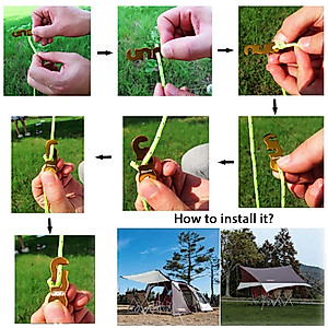 Yillsen Ultralight Aluminum Alloy Guyline Cord Adjuster Tent Tensioners Rope Adjuster for Tent Camping Hiking Backpacking Outdoor Activity Pack of 11 Blue