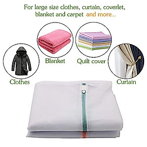 Tenn Well Mesh Laundry Bags, 2 Pack 43.3 x 35.4 inch Extra Large Laundry Bags Mesh Wash Bags with Zipper for Delicates, Coats, Blankets, Toys, Bedding, Curtains