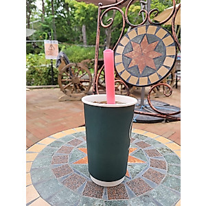 JOYLUCK KOREA 50pcs Jumbo Smoothie Heart shaped Pink Disposable Drinking straws Individually Wrapped plastic straws Party Supplies Birthday Party for Kids Bridal Shower Wedding Valentine's Day