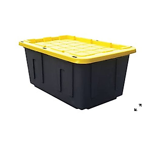 Greenmade Extra Strong 27 Gallon, Black and Yellow Storage Bin (4pack)