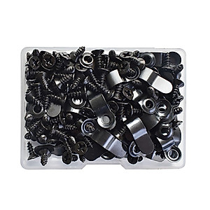 100 Pcs Metal Frame Fasteners Set Picture Frame Turn Button Frame Hardware Backing Clips Photo Hanging Button Fastener Drawing Picture Hanger