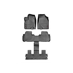 WeatherTech Custom Fit FloorLiners for Toyota Highlander - Full Set (44632-1-4), Black