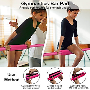 Tepemccu Expandable Gymnastics Bars,Adjustable Height Gymnastic Horizontal Bars,Junior Training Bar Children Folding Training Monkey Bars for Kids