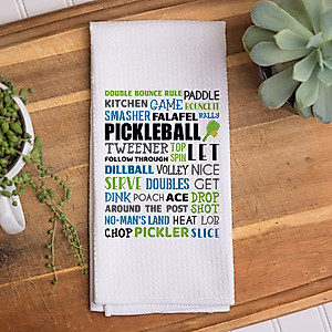 CANARY ROAD Pickleball Towel | Pickleball Kitchen Towel | Pickleball Team Gift | Mother's Day Gift | Pickleball Accessories