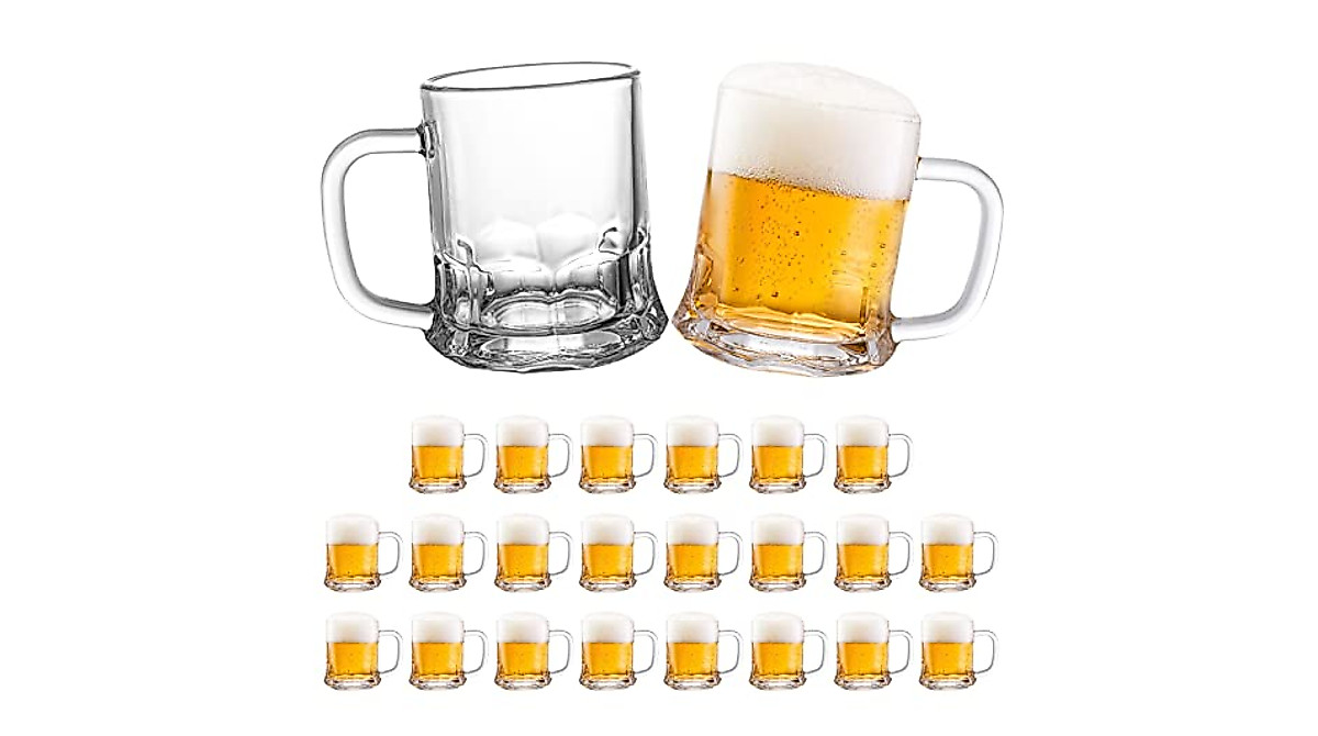 TOPZEA Set of 24 Mini Beer Mugs - Perfect for Parties