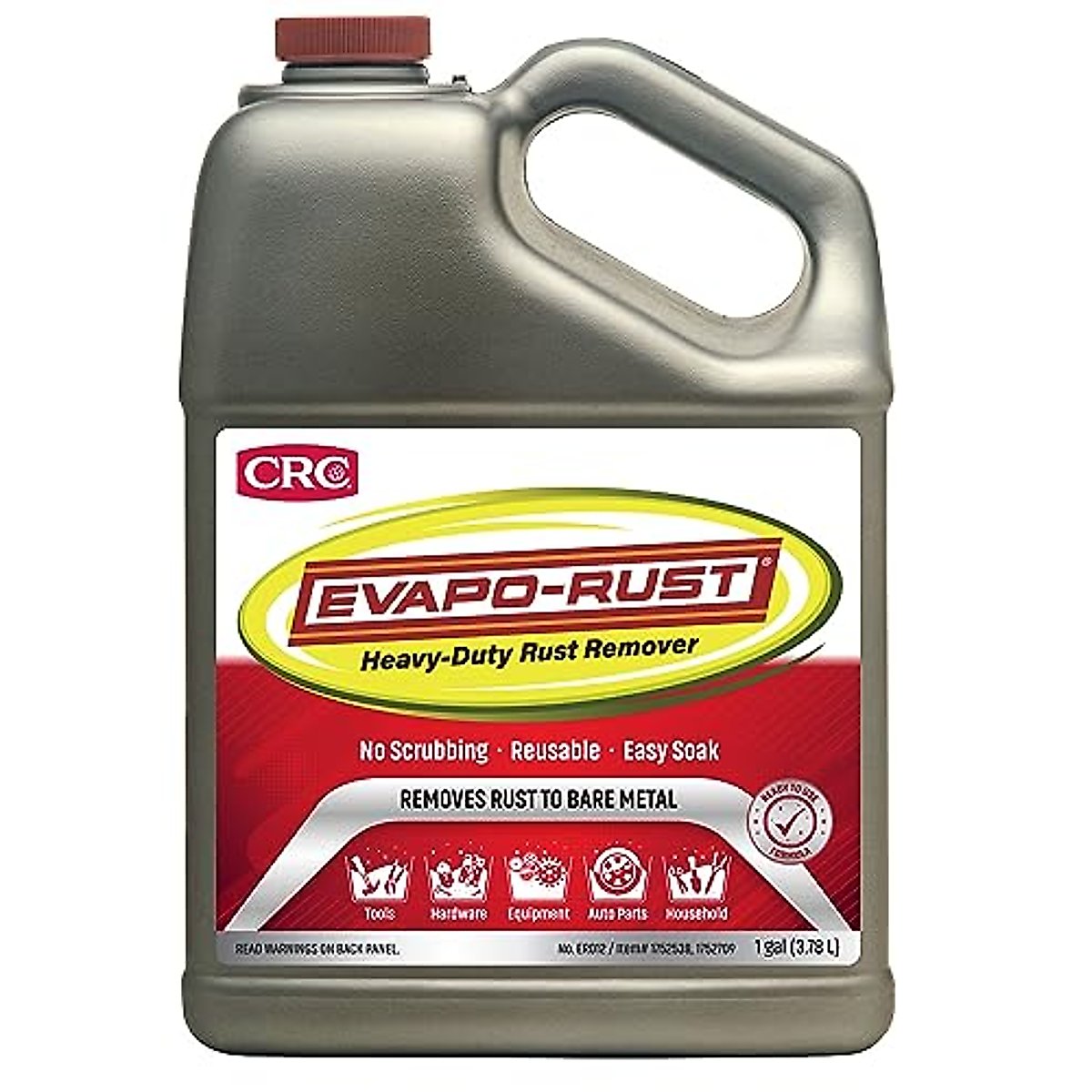 Evapo-Rust ER012 Super Safe Rust Remover – 128 oz., Non Toxic Rust Remover for Auto Parts, Hardware, Antiques | Rust Removers and Chemicals,Gray,1 gallon