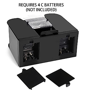 Suwimut Automatic Card Shuffler 1-6 Decks, Battery Operated Playing Card Dealer Machine Electric Casino Card Shuffler for Playing Cards, Home Card Game, Party Club Game