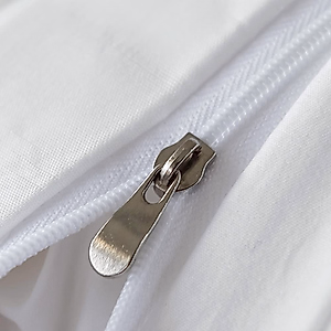 Uthem Tufted Duvet Cover Full Size (79x90 inch),3 Pieces - 1 Jacquard Comforter Cover with 2 Pillowcase，Chenille Dots All Season Soft Washed Microfiber Bedding Set with Zipper Closure,White