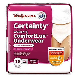 Walgreens Certainty Protective Underwear for Women, XL, 16 ea