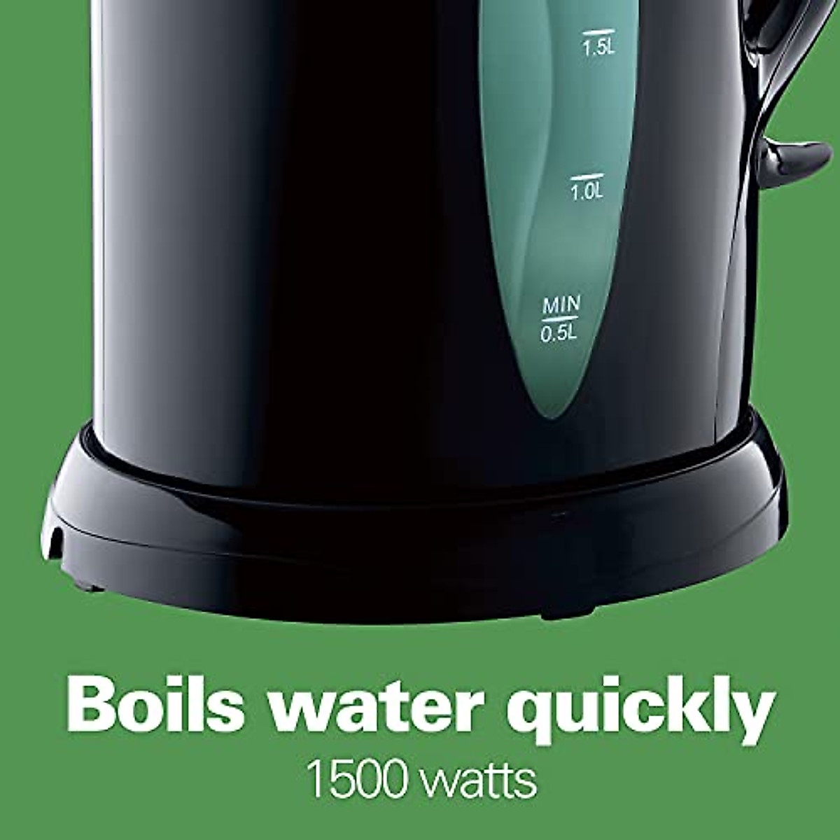 Hamilton Beach Electric Tea Kettle, Water Boiler & Heater, 1.8 L, Cordless, Auto-Shutoff & Boil-Dry Protection, Black (K6080)
