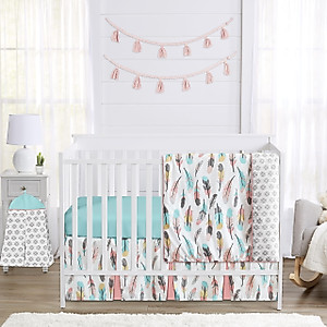 Feather Baby Girls 4 Piece Crib Bedding Set