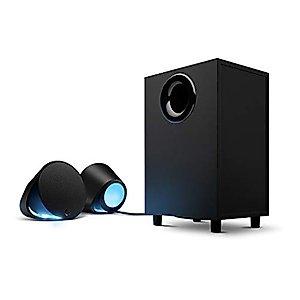 Logitech G560 PC Gaming Speaker System with 7.1 DTS:X Ultra Surround Sound, Game based LIGHTSYNC RGB, Two Speakers and Subwoofer, Immersive Gaming Experience - Black