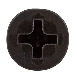 #8 x 3/4" Flat Black Coarse Thread Phillips Drive Wood Screws | Pack of 25 | Self Tapping Screws for Wood Antique or Modern Furniture | FH18-SBL