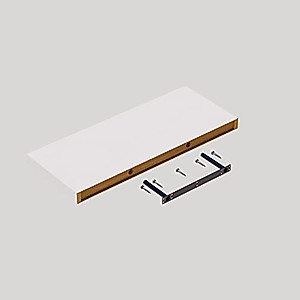 DongRong White Floating Shelves Large Wall Mounted Decor Display Shelf Set of 2 for Bedroom, Bathroom, Living Room, Kitchen