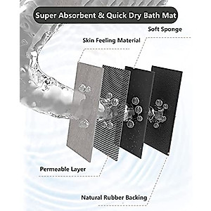 Bath Mat Bee Honey Home Decor Durable Welcome Front Door Mats Entryway Rugs Non-Slip Floor Mat Entrance Rugs Bath Rug Kitchen Rugs 18 x 30 in