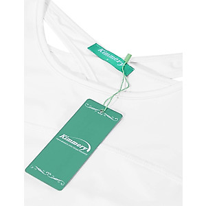 Kimmery Petite Tops for Women Juniors Yoga Runnning Fishing Golfing Recreational Top Summer Outdoor Short Sleeve Criss Cross Back Shirts White M