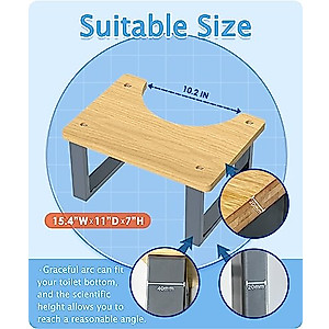 Ergonomic Bathroom Toilet Stool for Healthier Bowel Movements - Easy-to-Use Poop Stool Improves Digestion and Reduces Constipation Comfort Suitable for Adults & Kids Compatible for squatty Potty