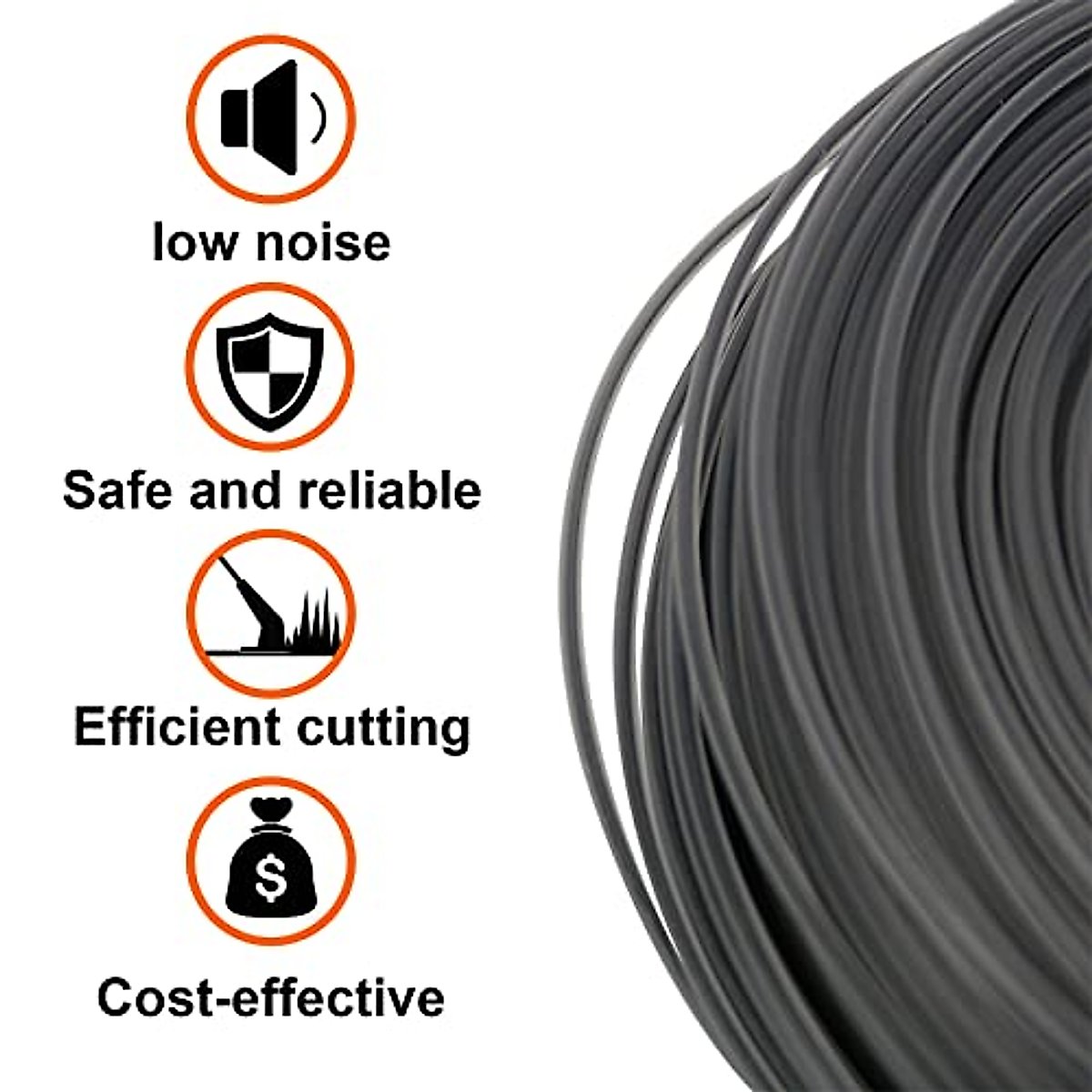 String Trimmer Line（0.080 inches x 403 foot）Premium Nylon Round Trimmer Spool Line For Worx，Grass Cutter Machine，Electric String Trimmers，Hus-qvarna, Ryobi, Echo, Weed Eater, Craftsman