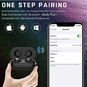 Urbanx Street Buds Plus True Wireless Earbud Headphones for Samsung Galaxy S8 - Wireless Earbuds w/Hands-Free Controls - Black (US Version with Warranty)