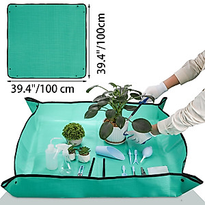 TOPZEA 23 Pack Succulent Tool Set, 39.4" Plant Repotting Mat Indoor Transplanting Tools Supplies Miniature Succulent Hand Tools with Plant Potting Mat, Garden Mini Gardening Tools Set for Plant Care