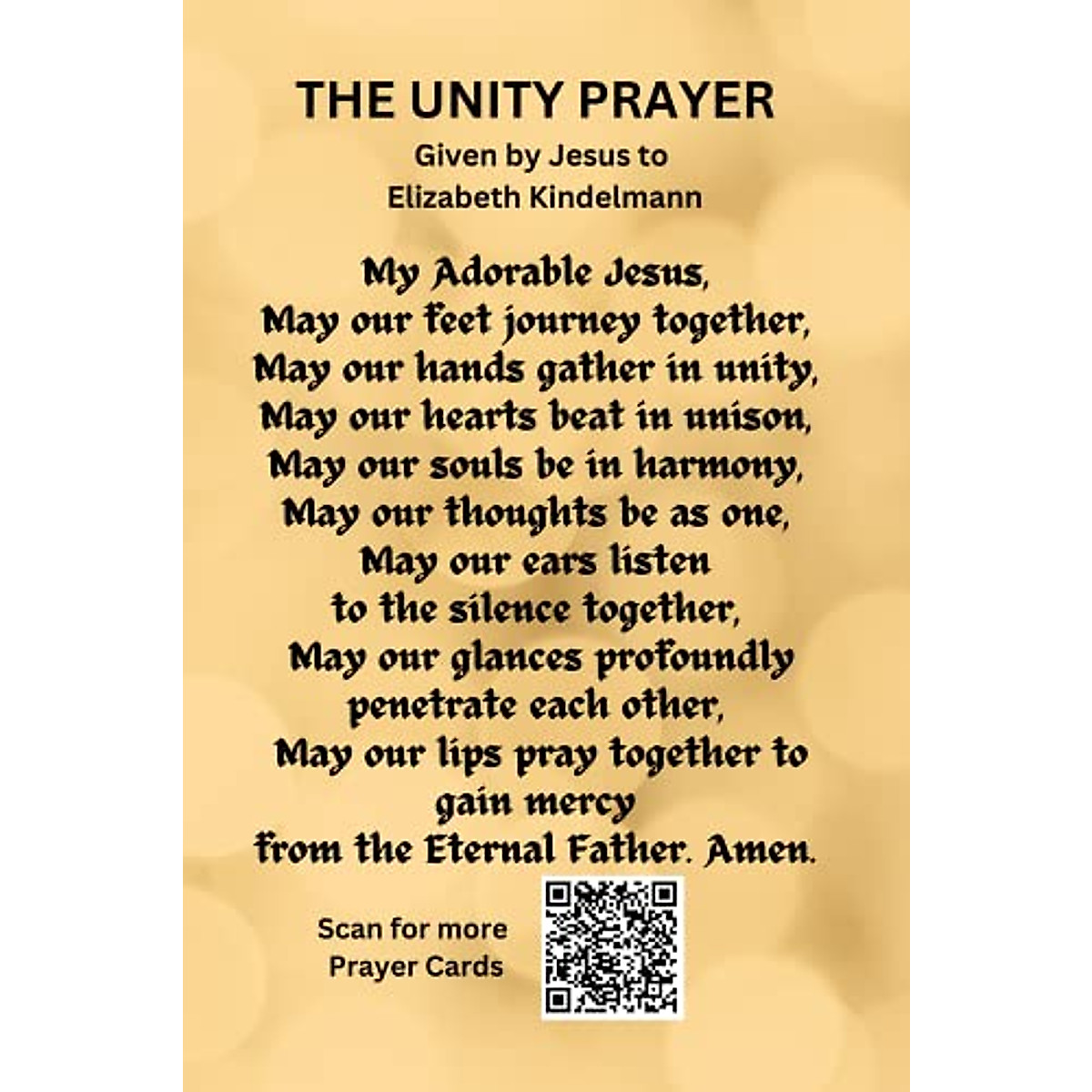 The Unity Prayer Card - 5 pack